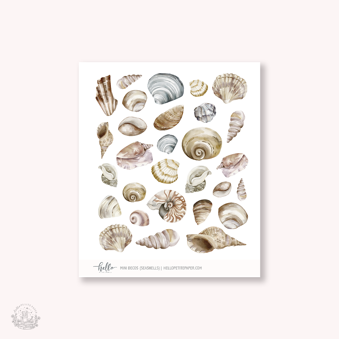 Mini decos | Seashells – Hello Petite Paper | planner stickers