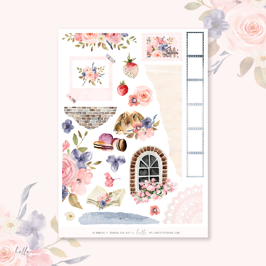 Blooming - Journaling Sticker Kit – Hello Petite Paper | planner stickers