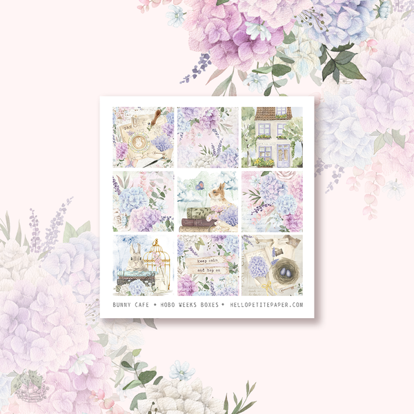 Bunny Cafe - Hobonichi weeks sticker boxes – Hello Petite Paper ...