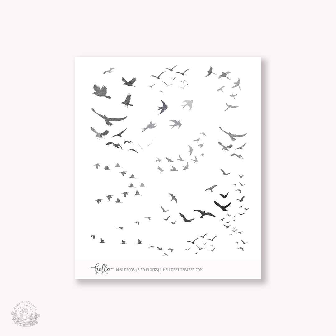Mini decos | Bird Flocks – Hello Petite Paper | planner stickers