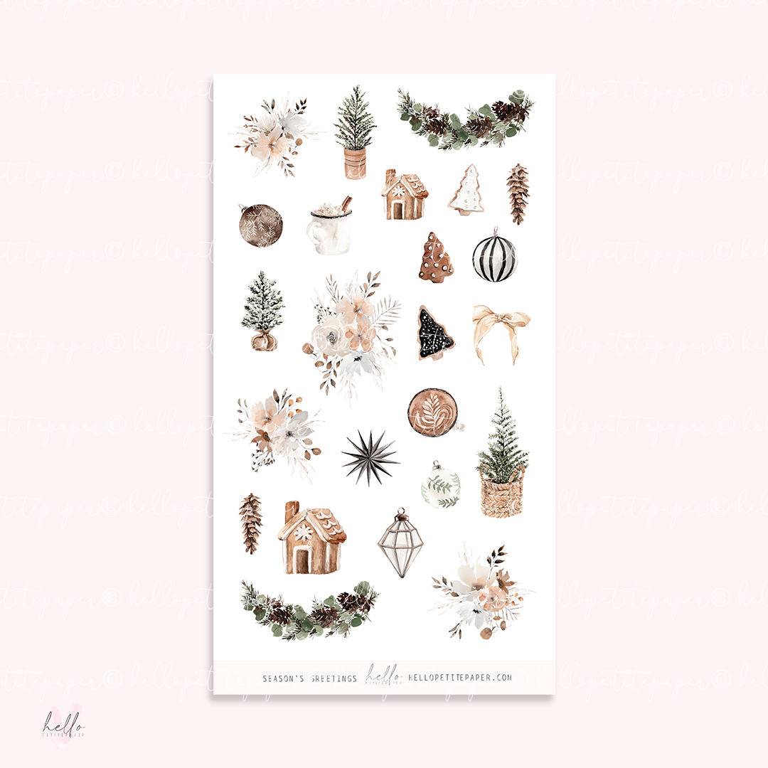 Seasons Greetings - MIX deco, planner stickers – Hello Petite Paper