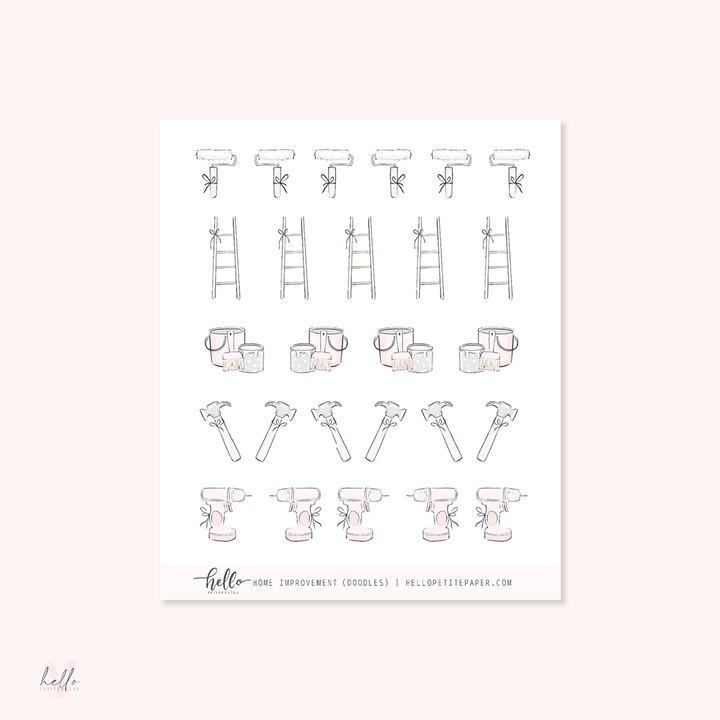 Doodle icons (HOME IMPROVEMENT) - planner stickers – Hello Petite Paper
