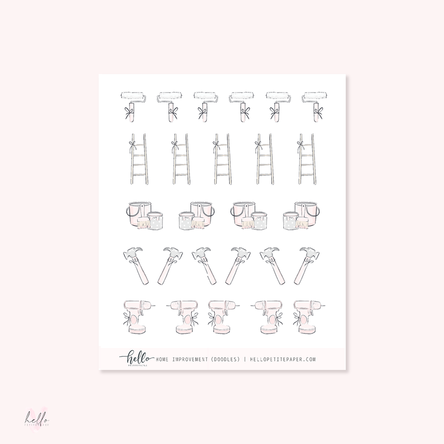 Doodle icons (HOME IMPROVEMENT) - planner stickers – Hello Petite Paper